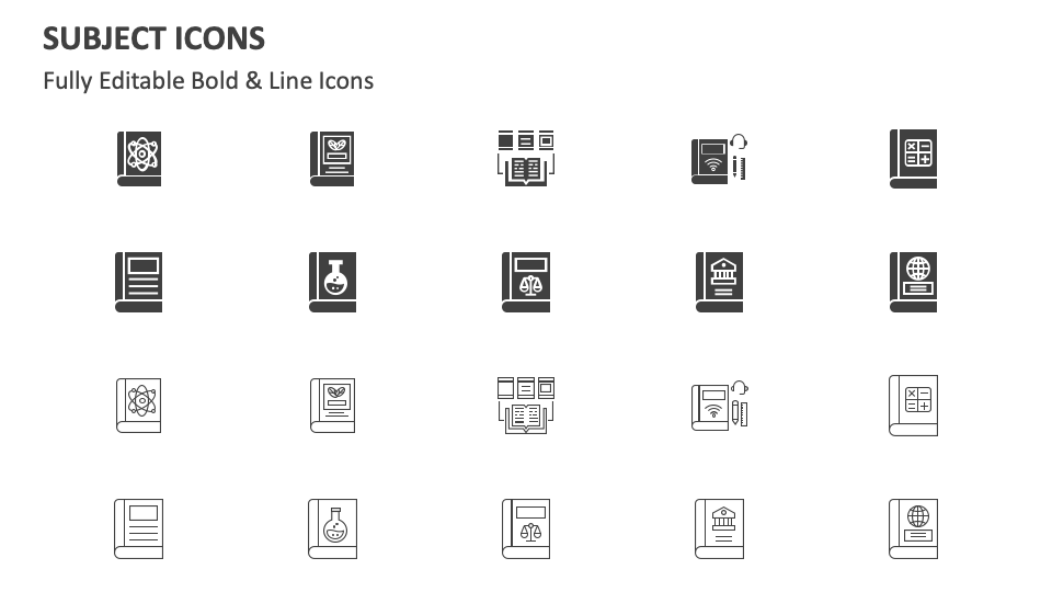 Subject Icons for Google Slides and PowerPoint