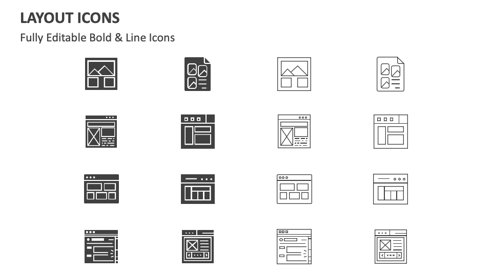 Layout Icons for PowerPoint and Google Slides - PPT Slides