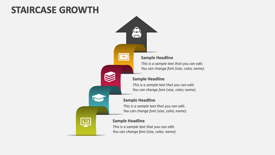 Staircase Growth PowerPoint and Google Slides Template - PPT Slides