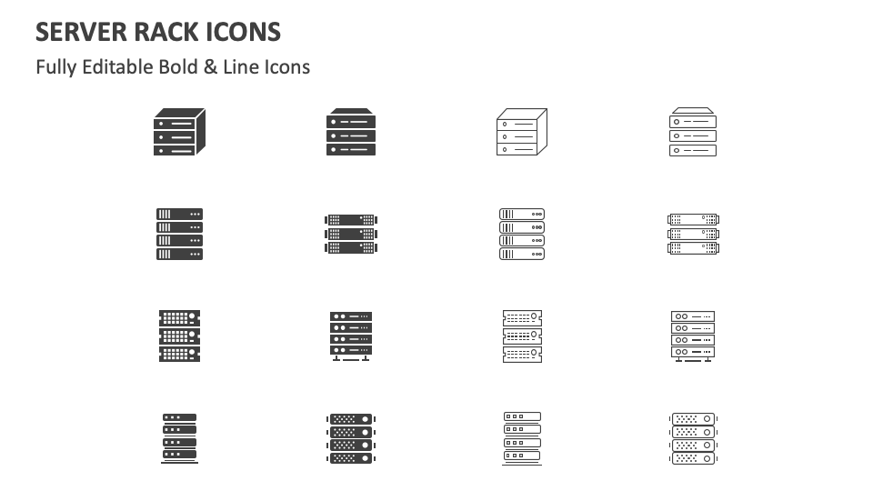 Server Rack Icons for Google Slides and PowerPoint