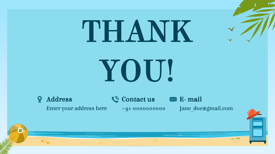 Free Summer Vacation Presentation Theme for Google Slides and PowerPoint