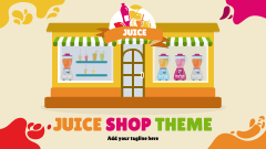 Juice Shop Presentation Theme for PowerPoint and Google Slides - PPT Slides