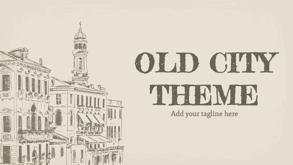 Free Old City Presentation Theme for Google Slides and PowerPoint
