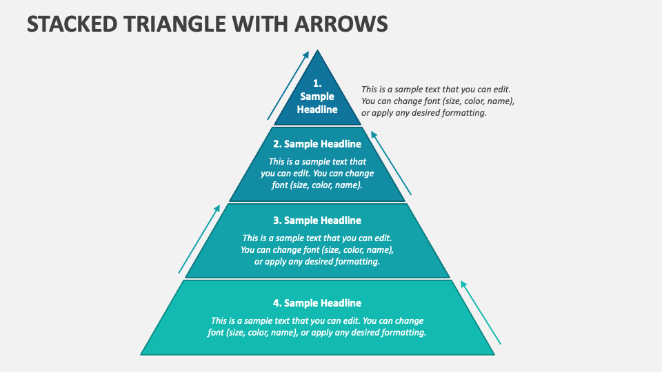 Stacked Triangle with Arrows PowerPoint and Google Slides Template - PPT Slides