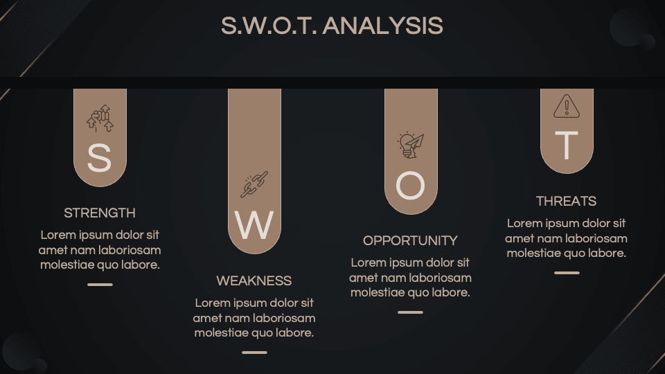 Modern Black Presentation Theme for Google Slides and PowerPoint