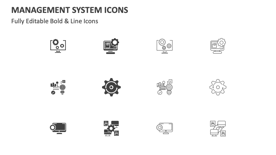 Management System Icons for Google Slides and PowerPoint