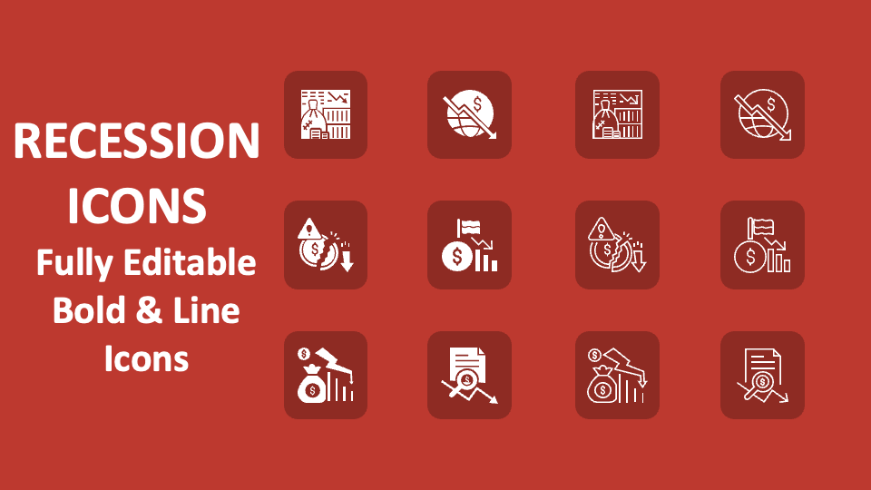 Recession Icons for Google Slides and PowerPoint