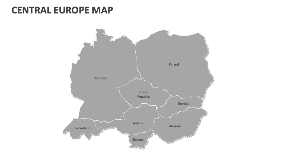 Central Europe map for Google Slides and PowerPoint - PPT Slides