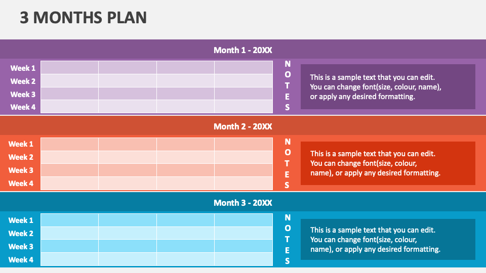 3 Months Plan PowerPoint and Google Slides Template - PPT Slides