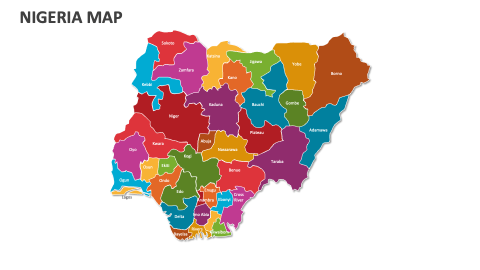 Nigeria Map for Google Slides and PowerPoint - PPT Slides