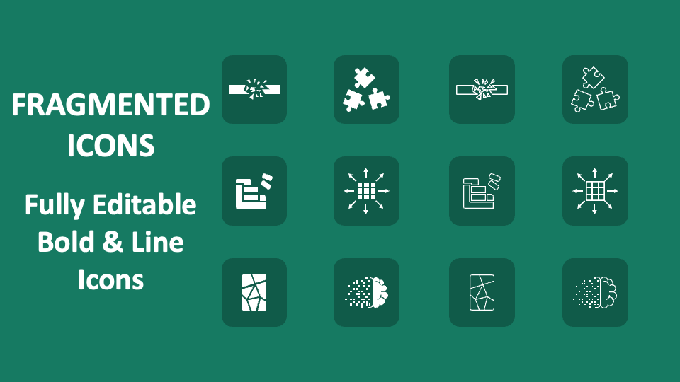 Fragmented Icons for Google Slides and PowerPoint