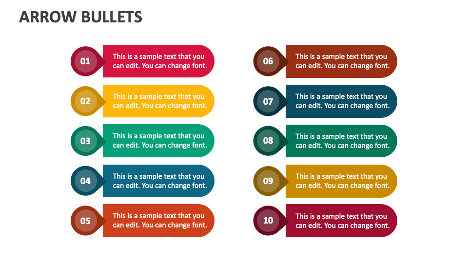 Arrow Bullets PowerPoint and Google Slides Template - PPT Slides
