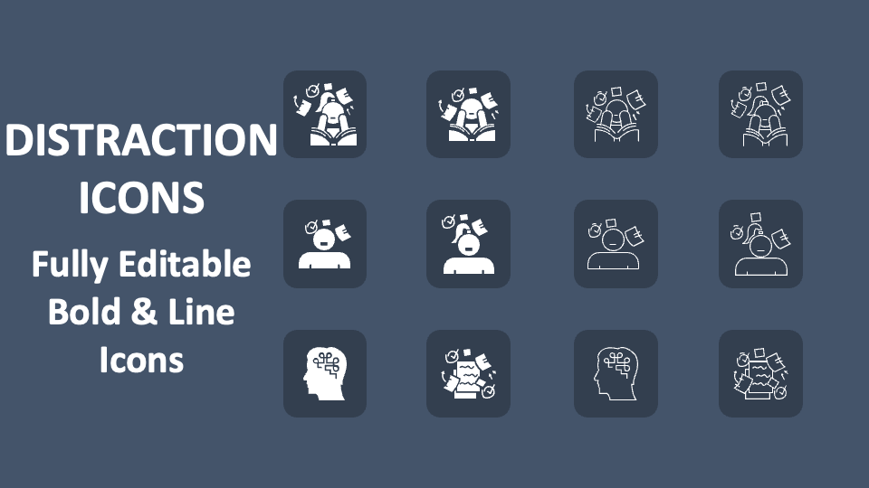 Distraction Icons for Google Slides and PowerPoint