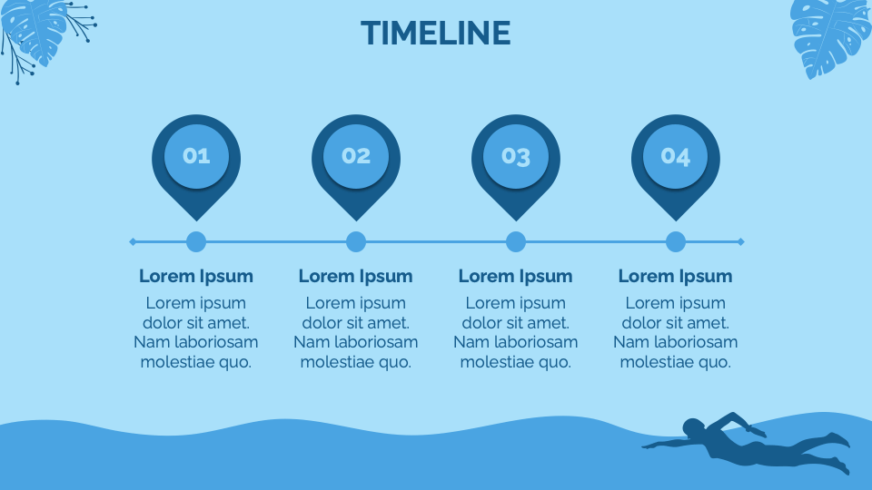 Free Swimming Presentation Theme for Google Slides and PowerPoint