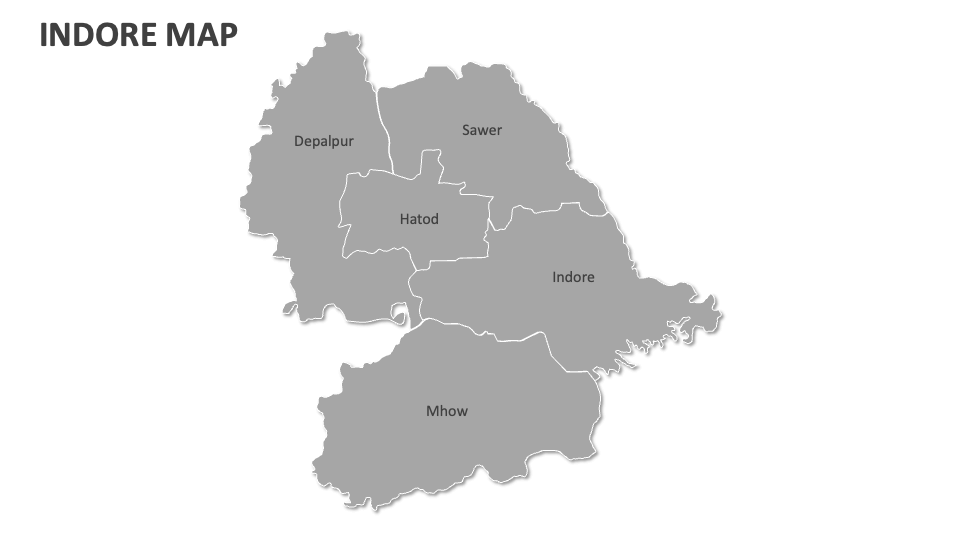 Indore Map for Google Slides and PowerPoint - PPT Slides