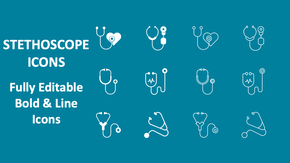 Stethoscope Icons for PowerPoint and Google Slides - PPT Slides
