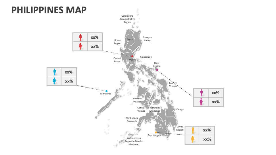 Philippines Map for Google Slides and PowerPoint - PPT Slides