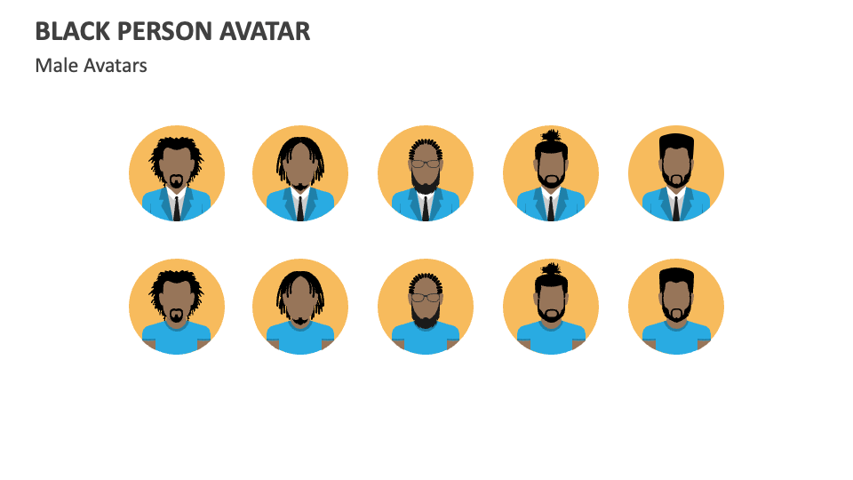 Black Person Avatar for Google Slides and PowerPoint