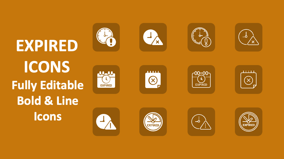 Expired Icons for Google Slides and PowerPoint