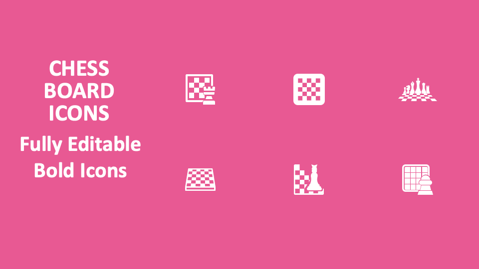 Chess Board Icons for Google Slides and PowerPoint