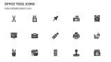 Office Tool Icons for PowerPoint and Google Slides - PPT Slides
