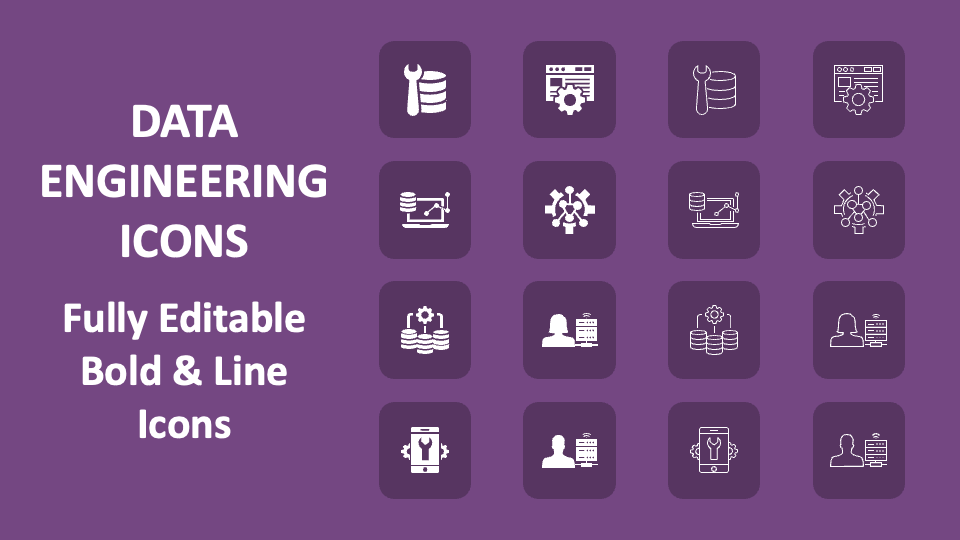 Data Engineering Icons for Google Slides and PowerPoint