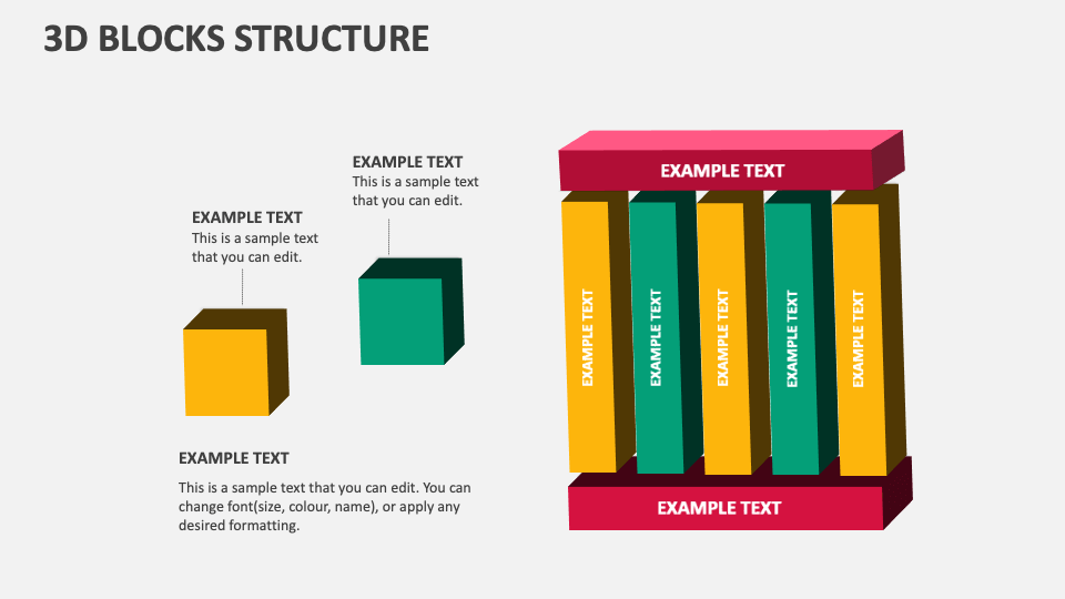 3D Blocks Structure Template for PowerPoint and Google Slides - PPT Slides