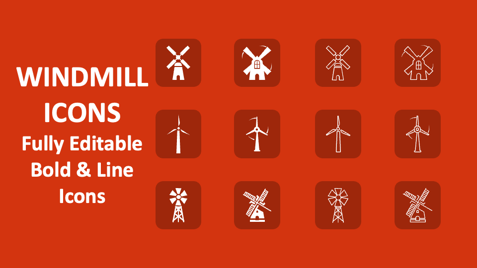 Windmill Icons for Google Slides and PowerPoint