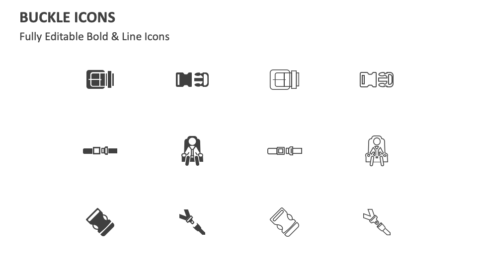 Buckle Icons for Google Slides and PowerPoint