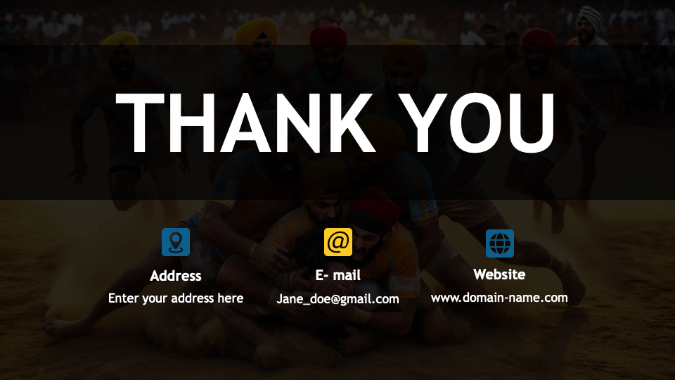 Free Kabaddi Presentation Theme for Google Slides and PowerPoint