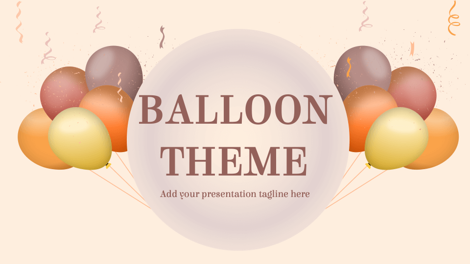 Free Balloon Presentation Theme for Google Slides and PowerPoint