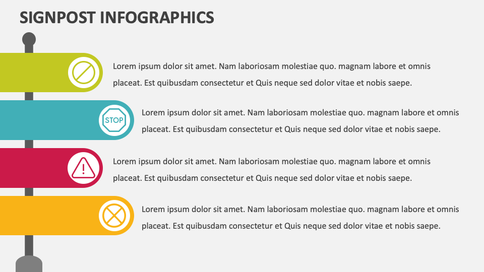 Signpost Infographics for Google Slides and PowerPoint - PPT Slides