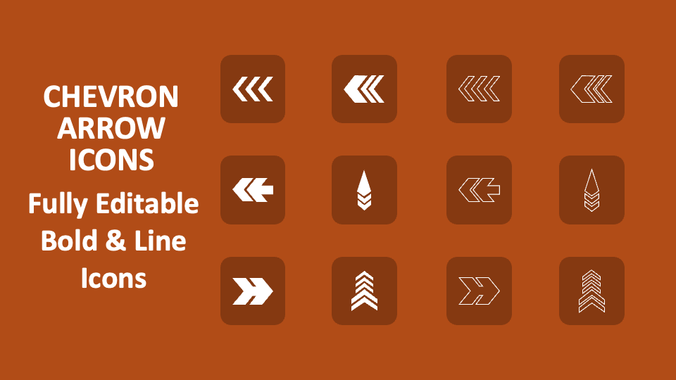Chevron Arrow Icons for PowerPoint and Google Slides - PPT Slides