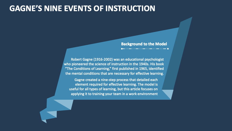 Gagne's Nine Events of Instruction Template for PowerPoint and Google Slides - PPT Slides