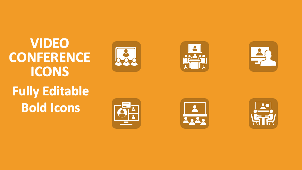 Video Conference Icons for Google Slides and PowerPoint