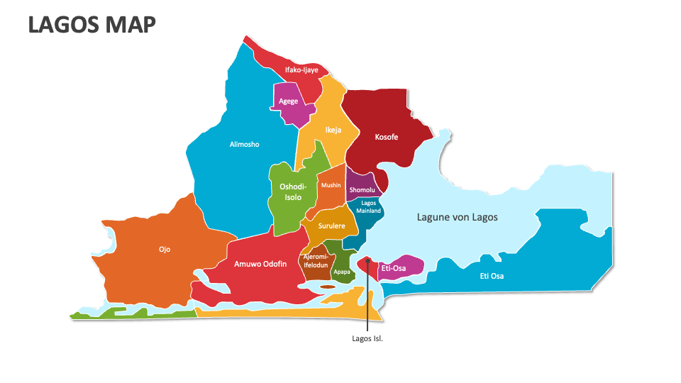 Lagos Map for Google Slides and PowerPoint - PPT Slides
