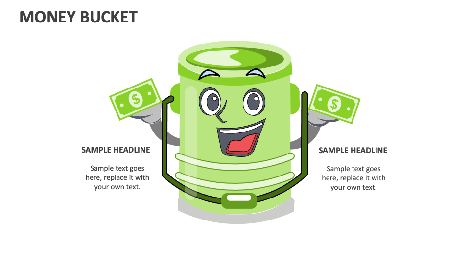 Money Bucket PowerPoint and Google Slides Template - PPT Slides