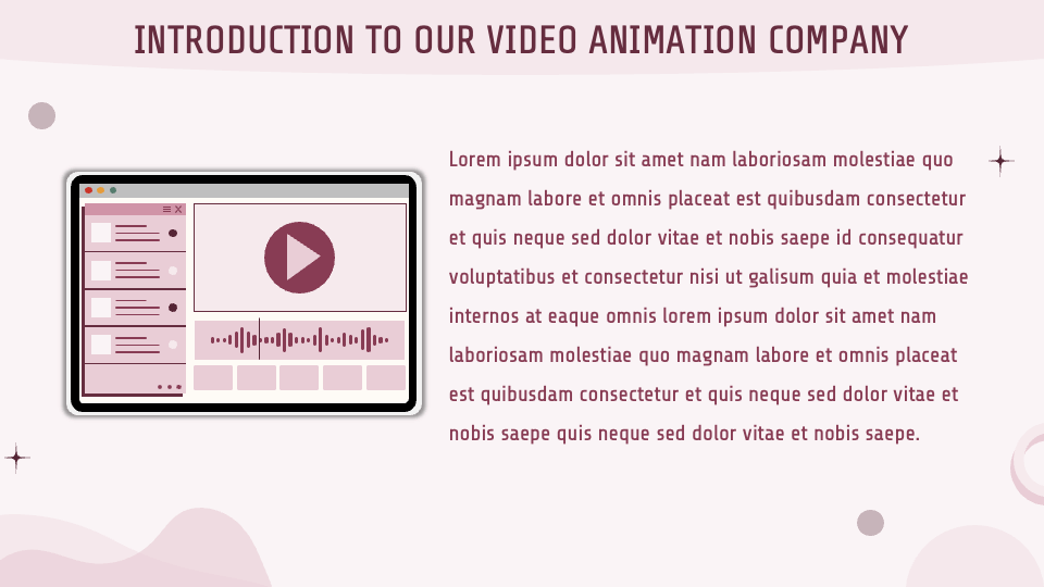 Video Animation Company Pitch Deck for Google Slides and PowerPoint