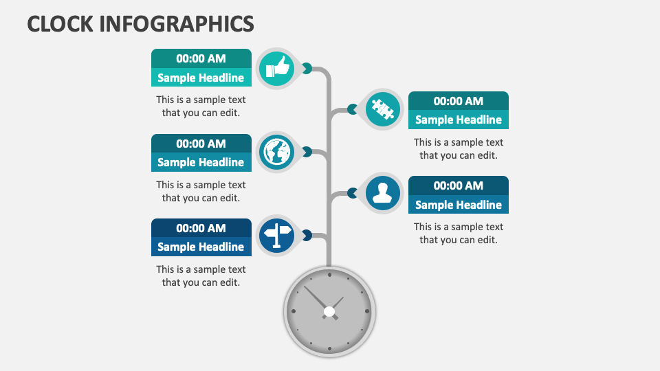 Clock Infographics PowerPoint and Google Slides Template - PPT Slides