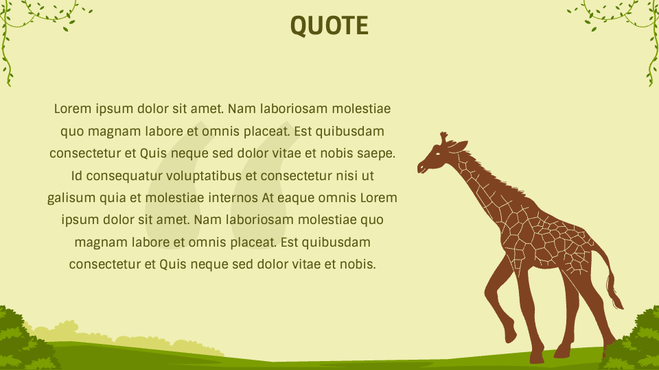 Free Wildlife Sanctuary Presentation Theme for Google Slides and PowerPoint