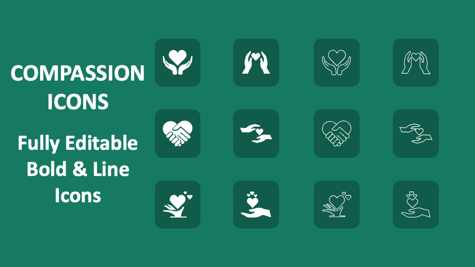 Compassion Icons for Google Slides and PowerPoint