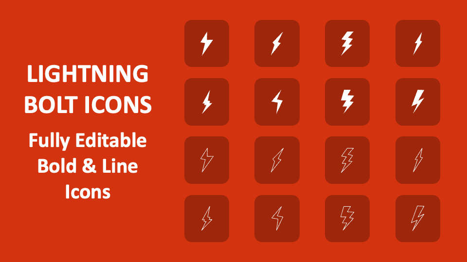 Powerpoint Lightning Bolt Premium PSD | Lightning Bolt In Clouds