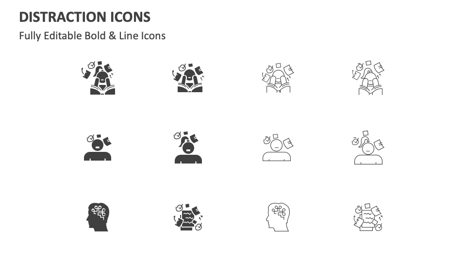 Distraction Icons for Google Slides and PowerPoint