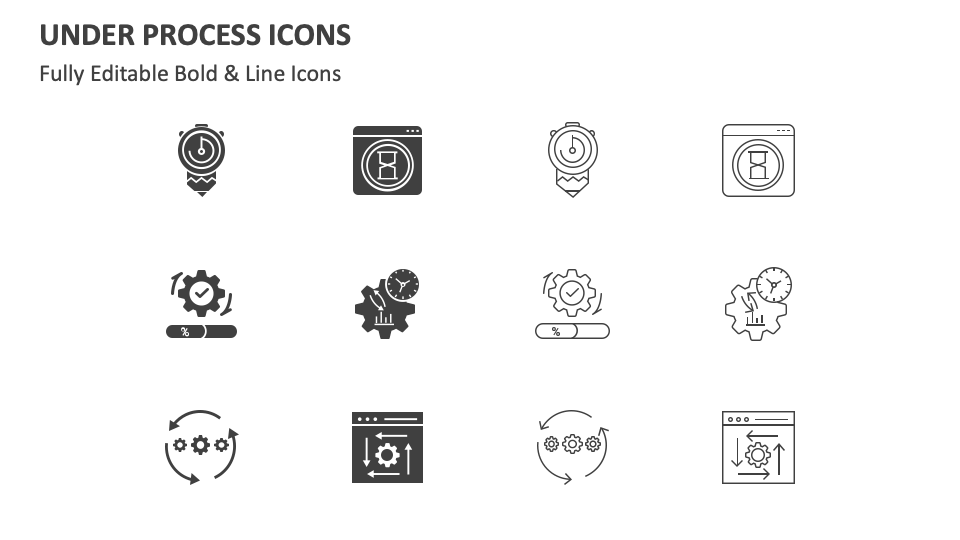 Under Process Icons for Google Slides and PowerPoint