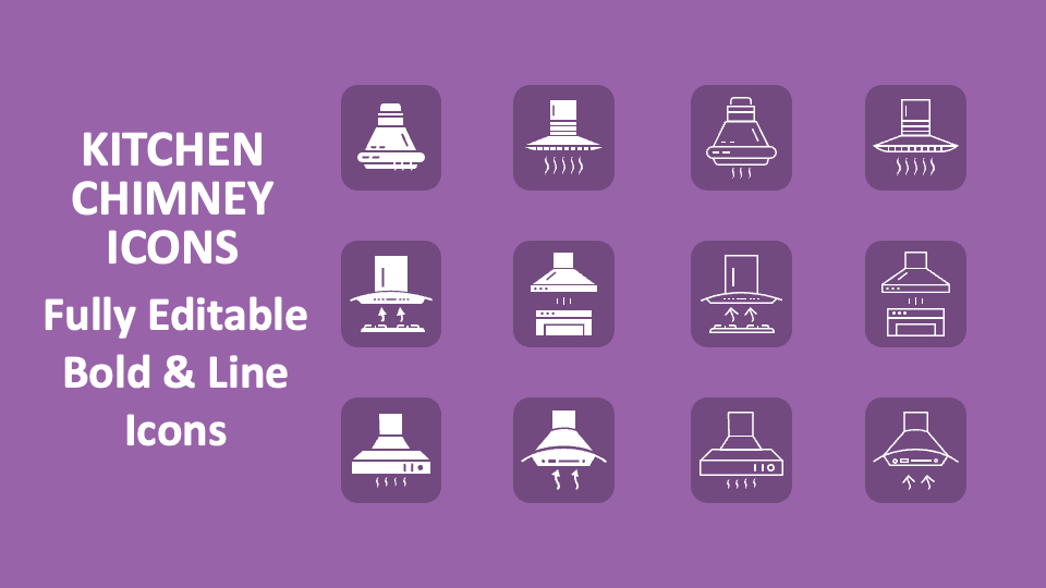Kitchen Chimney Icons for PowerPoint and Google Slides - PPT Slides