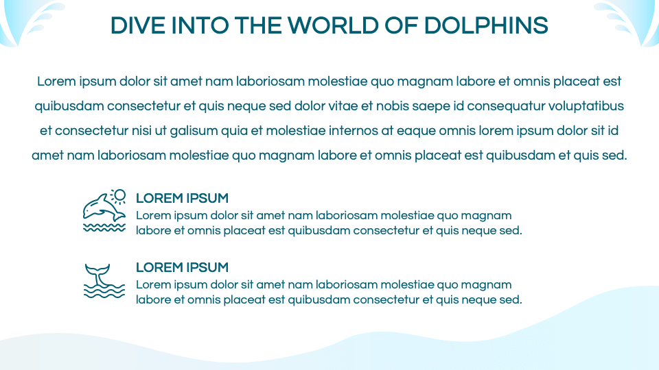 Free - Dolphin Presentation Template for Google Slides and PowerPoint - PPT Slides