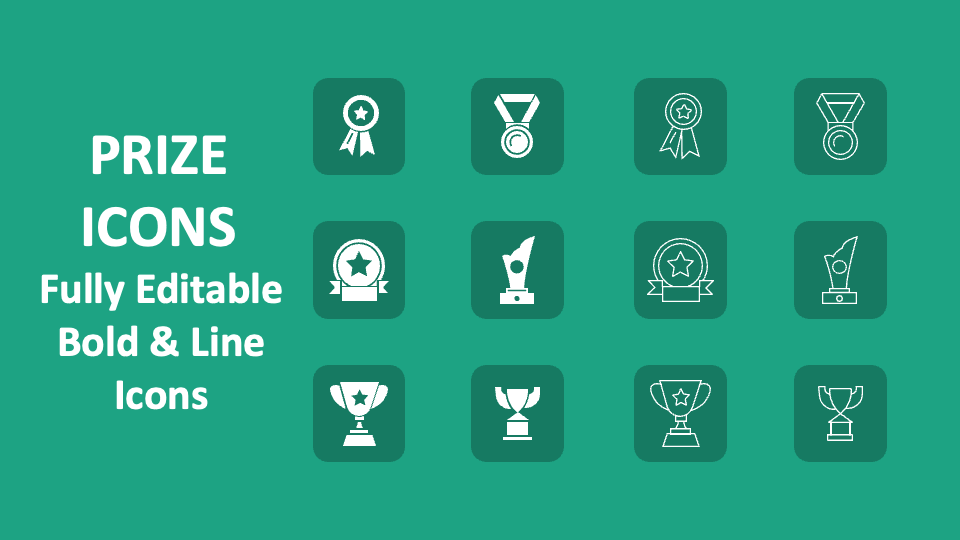 Prize Icons for Google Slides and PowerPoint