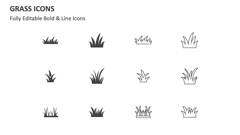 Grass Icons for Google Slides and PowerPoint