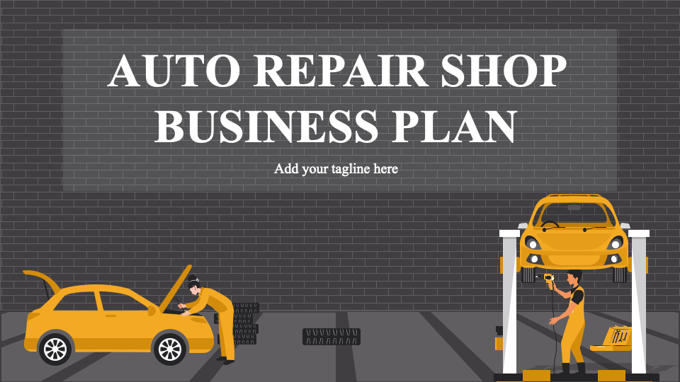 Auto Repair Shop Business Plan Presentation for PowerPoint and Google ...