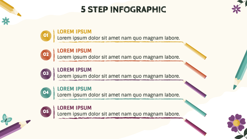 Free Colorful Pencils Presentation Theme for Google Slides and PowerPoint